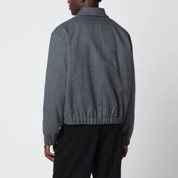 AMI Paris Carbon Padded Jacket In Virgin Wool