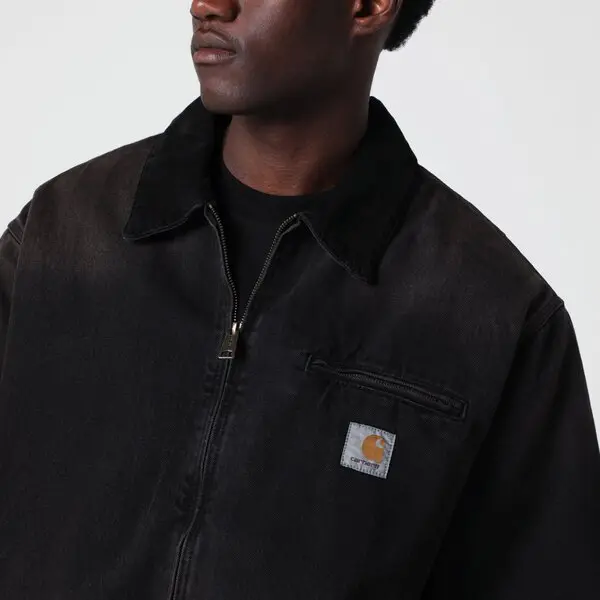 Carhartt Work In Progress Og Detroit Cotton Denim Jacket - Black