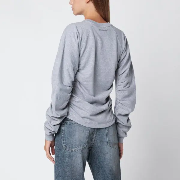 JW Anderson Gray Mélange Sweatshirt In Cotton - Grey