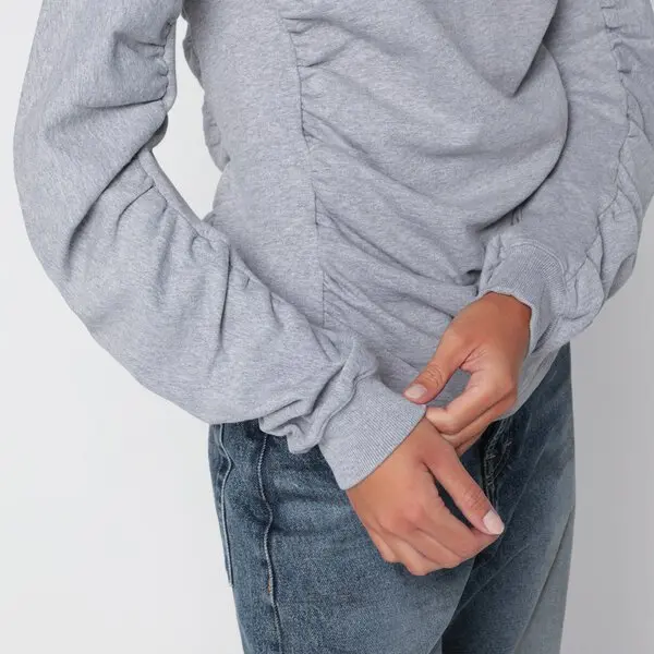JW Anderson Gray Mélange Sweatshirt In Cotton - Grey
