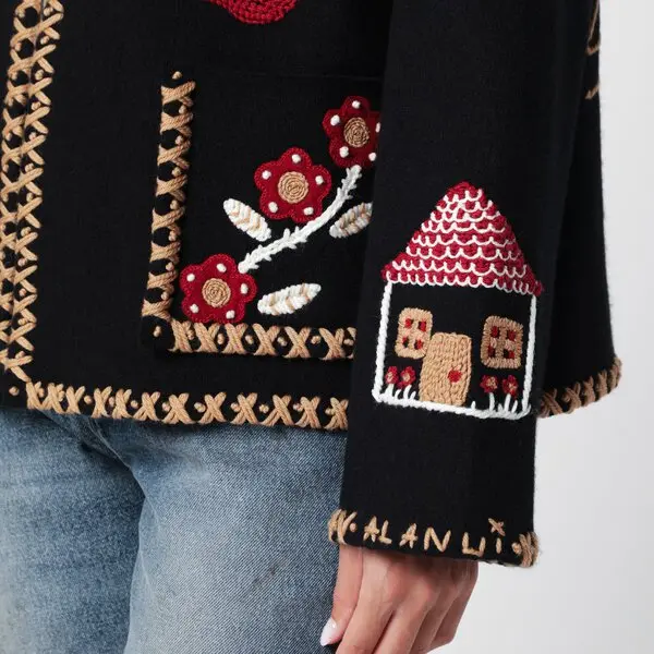 Alanui Remember Me Black Virgin Wool Jacket