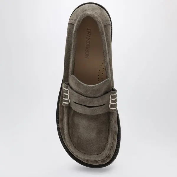 JW Anderson Dark Taupe Suede Loafers