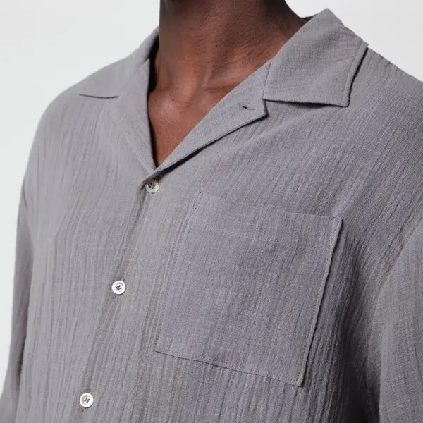 Séfr Crinkled-effect Cotton Shirt