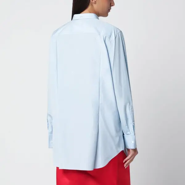 Prada Cielo Shirt In Cotton Poplin