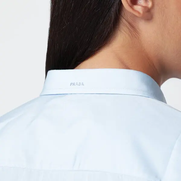 Prada Cielo Shirt In Cotton Poplin