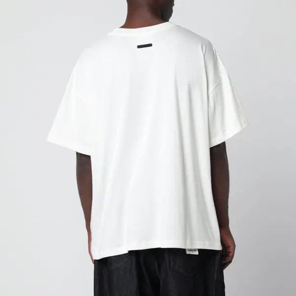 Fear Of God Ivory Essentials T-shirt In Tri-blend Jersey - White