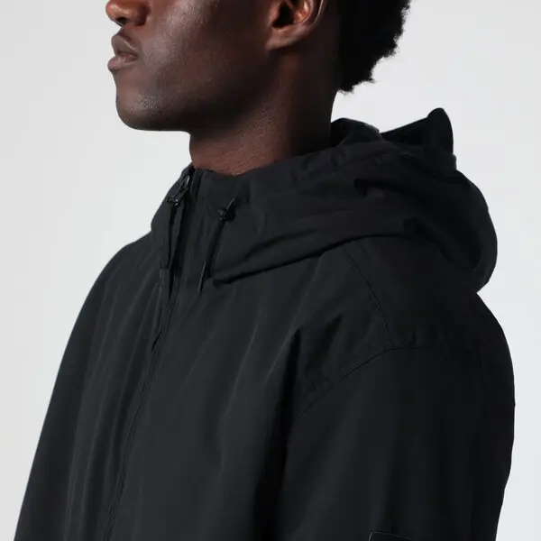 Stone Island Hooded Jacket In Technical Fabric