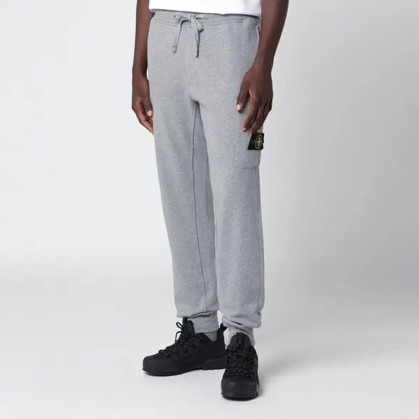Stone Island Organic Cotton Melange Joggers - Grey