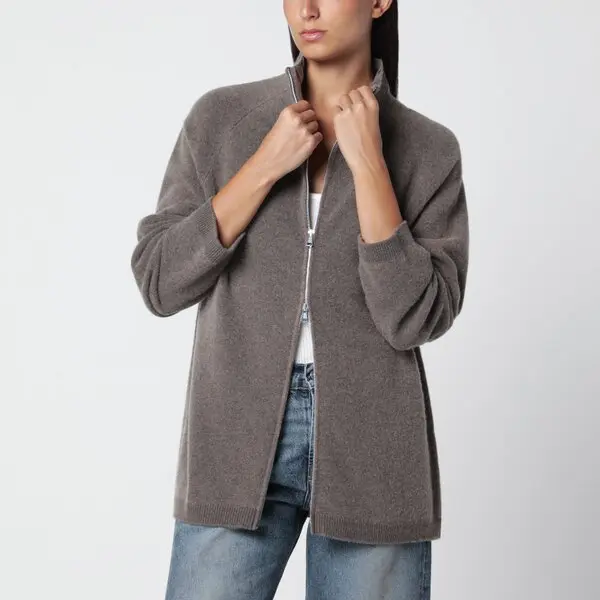 Our Legacy Brown Dash Cardigan In Merino Wool - Green