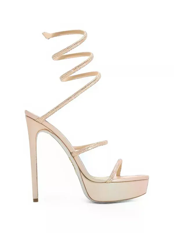 Rene Caovilla Cleo Rhinestone-embellished Platform Sandals
