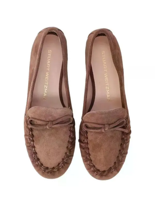 STUART WEITZMAN Britt Fringe Loafers - Brown