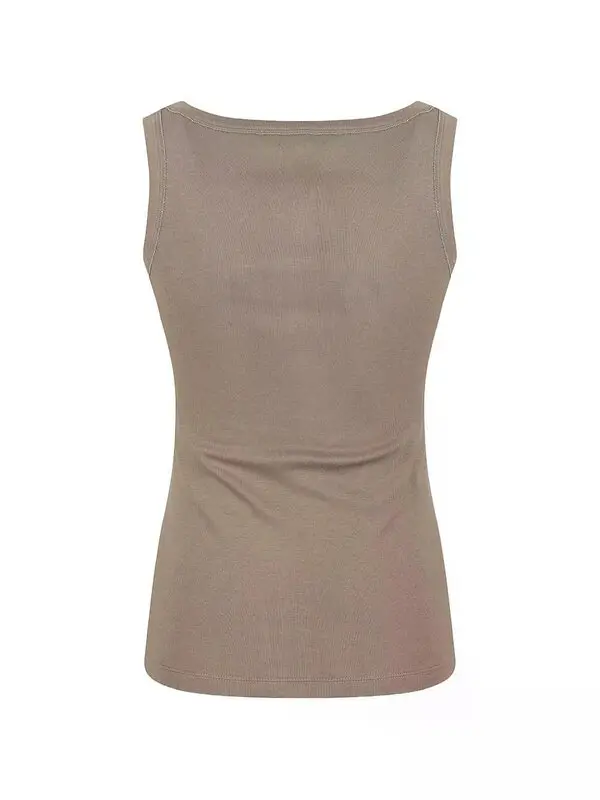 Fabiana Filippi Bead-trim Ribbed Top