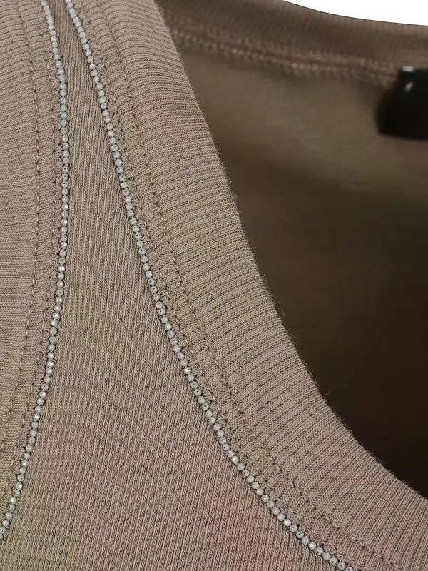 Fabiana Filippi Bead-trim Ribbed Top