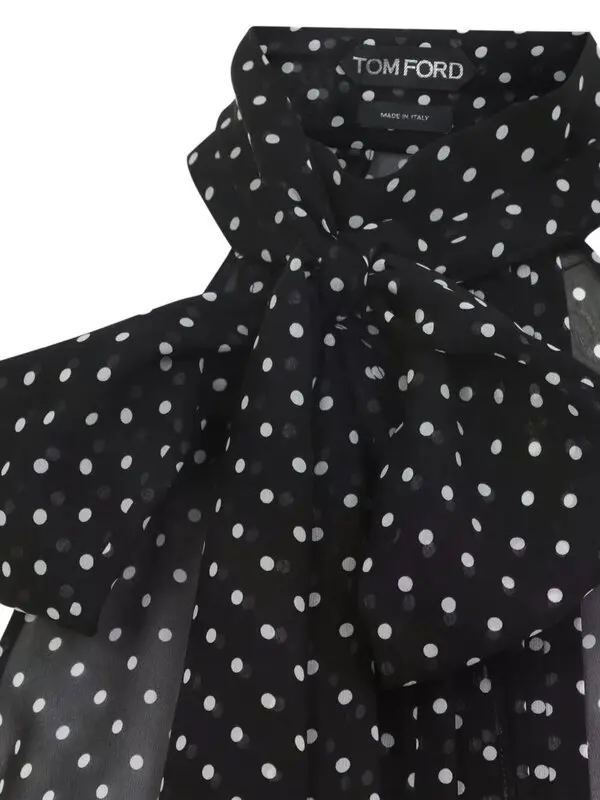 TOM FORD Polka-dot Halterneck Blouse