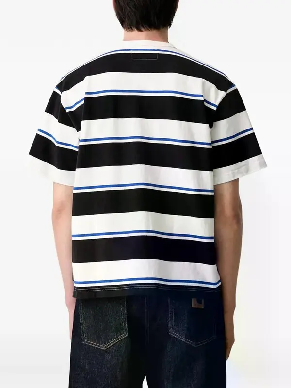 NEIGHBORHOOD Striped Logo-print T-shirt
