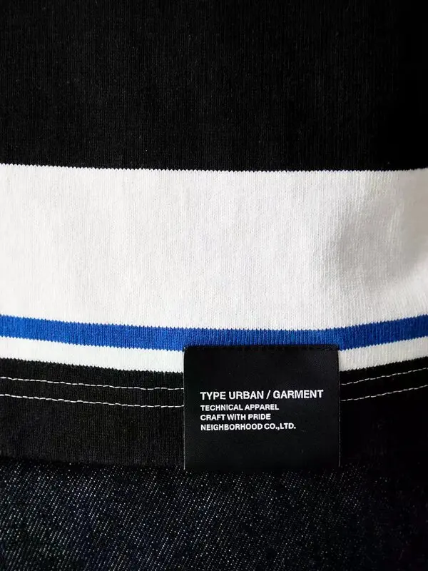 NEIGHBORHOOD Striped Logo-print T-shirt