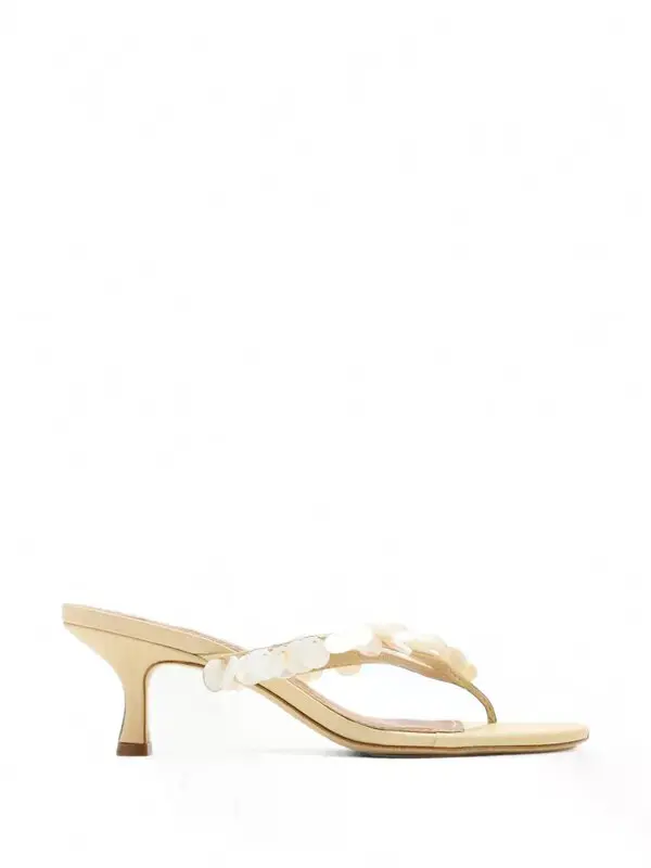 Staud Freja Embellished Sandals - Neutrals
