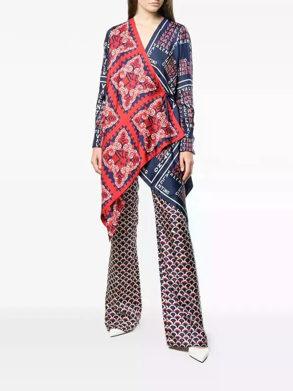 Valentino Garavani Asymmetrical Wrap Blouse