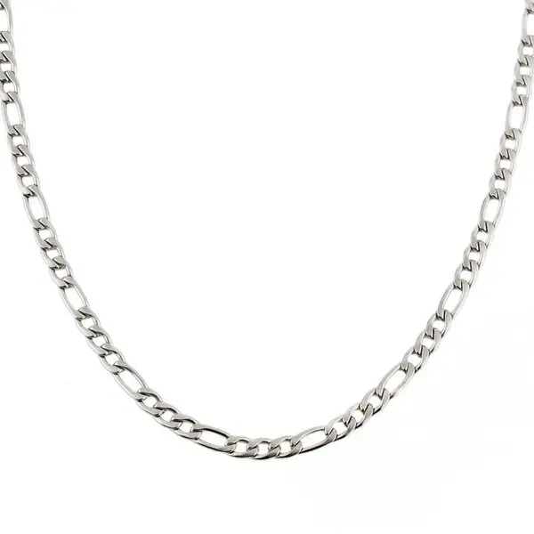 HARFI Figaro Chain Necklace For - Silver