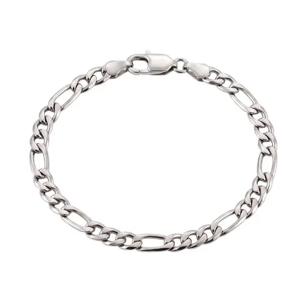 HARFI Figaro Chain Bracelet For - Silver