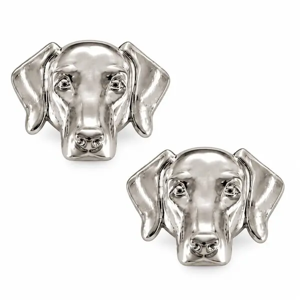 SIMON KEMP JEWELLERS Weimaraner Cufflinks In Solid Sterling Recycled - Silver