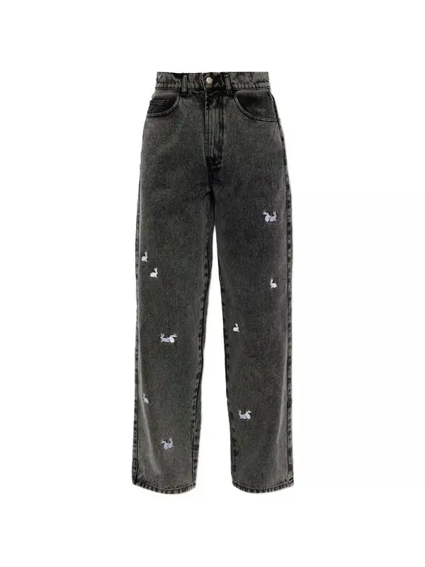 CARNE BOLLENTE One Bad Bunny Embroidered Denim Jeans