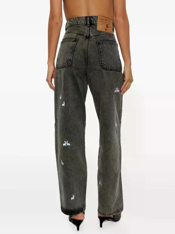 CARNE BOLLENTE One Bad Bunny Embroidered Denim Jeans