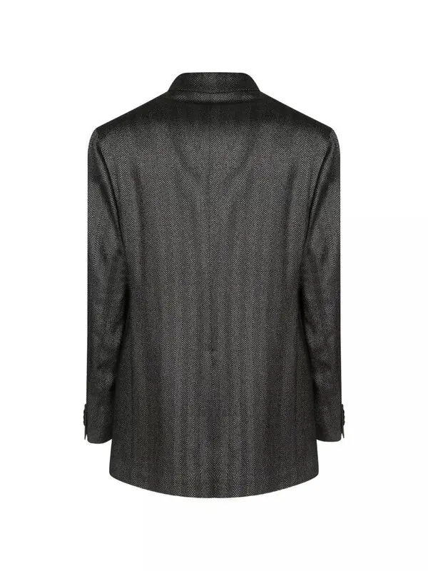 Tagliatore Double-breasted Herringbone-pattern Blazer