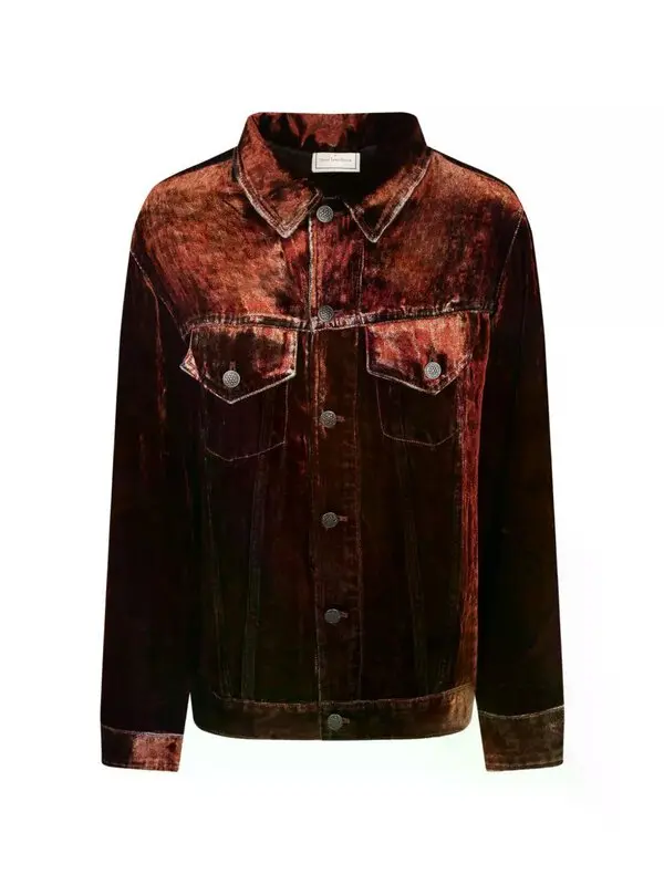 PIERRE-LOUIS MASCIA Velvet-effect Button-down Jacket