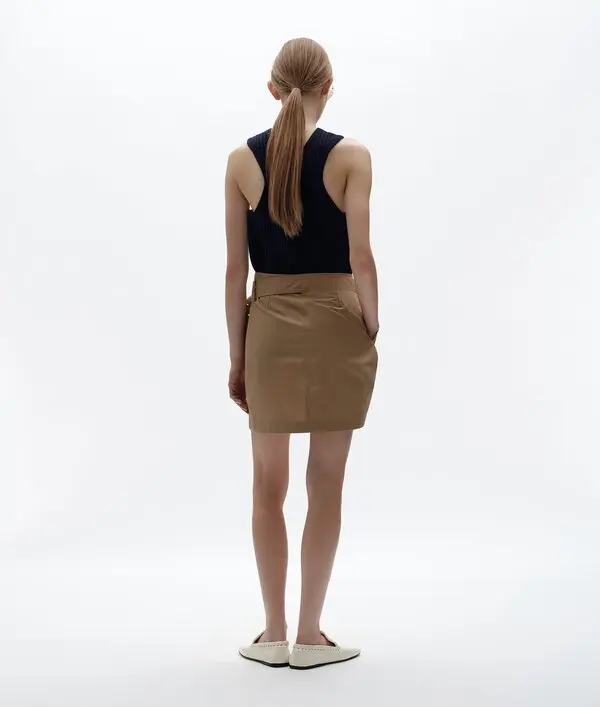 Bottega Veneta Compact Cotton Poplin Skirt