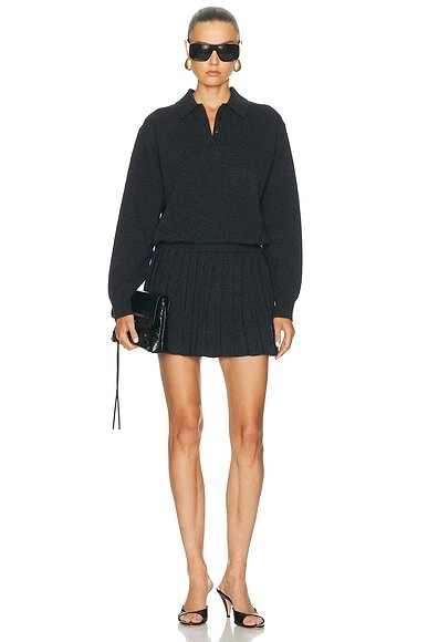 Alexander Wang Long Sleeve Polo Dress