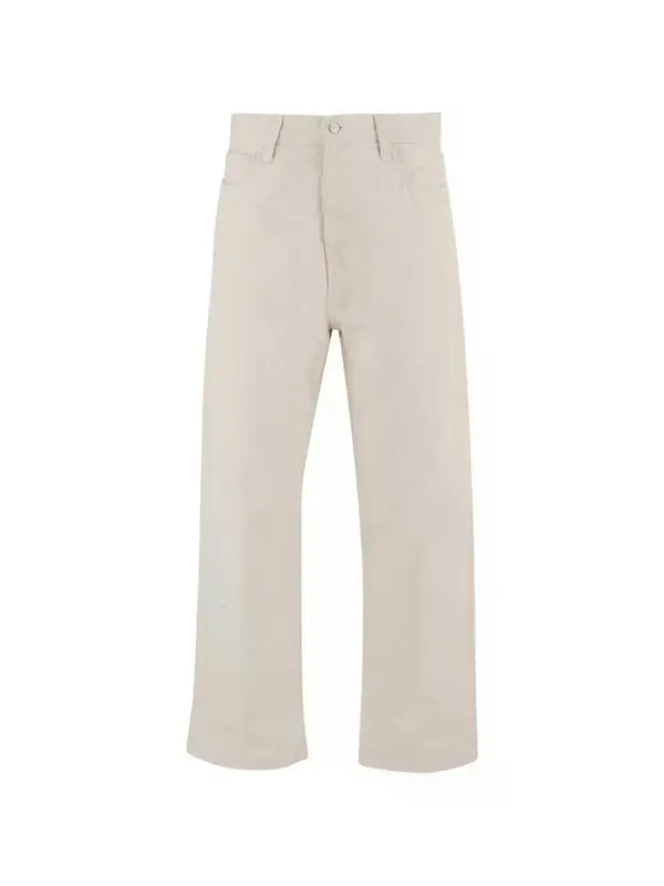 Carhartt Work In Progress Logo-patch Straight-leg Jeans - Neutrals
