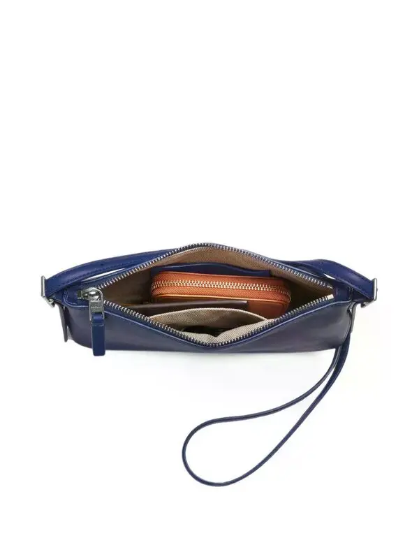 Shinola Small Bixby Accordion-style Leather Crossbody Bag - Blue