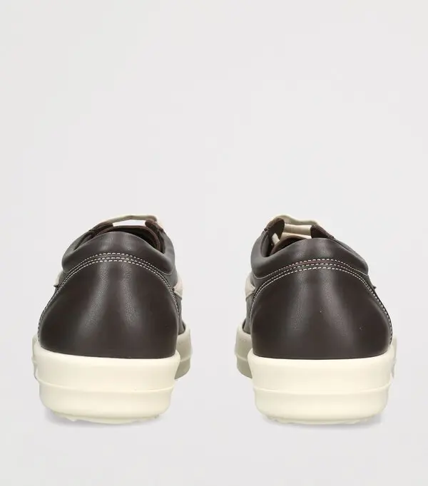 Rick Owens Leather Vintage Sneakers - Grey