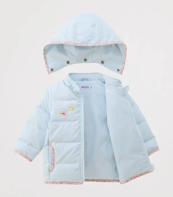 MIKI HOUSE Down Embroidered Puffer Jacket