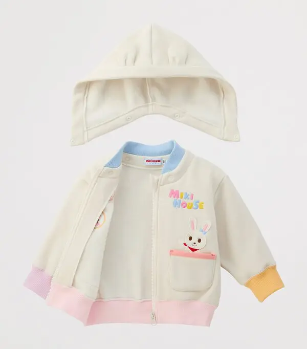 MIKI HOUSE Appliqué Hooded Bomber Jacket