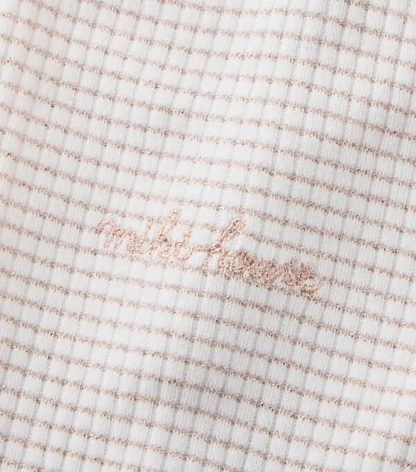 MIKI HOUSE Ribbed High-neck T-shirt