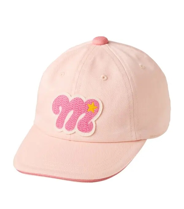 MIKI HOUSE Cotton Logo Baseball Cap - Pink