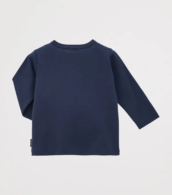 MIKI HOUSE Cotton Car Logo T-shirt - Navy