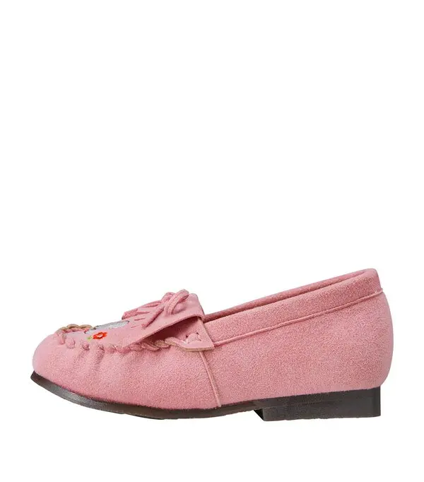 MIKI HOUSE Embroidered Loafers