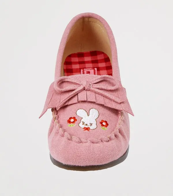 MIKI HOUSE Embroidered Loafers
