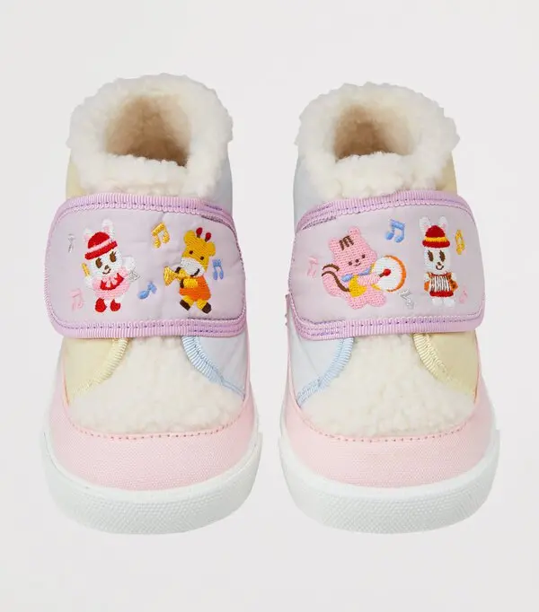 MIKI HOUSE Embroidered Velcro Sneakers