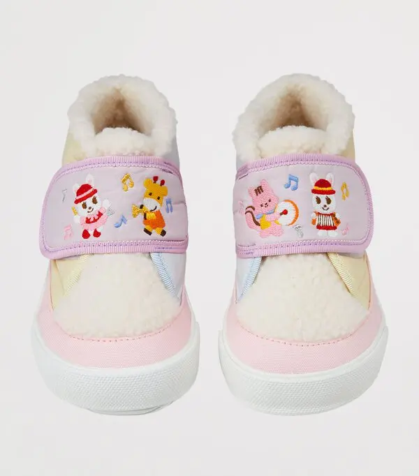 MIKI HOUSE Embroidered Velcro Sneakers