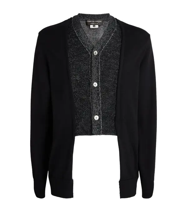 Comme Des Garçons Wool Double-layered Cardigan