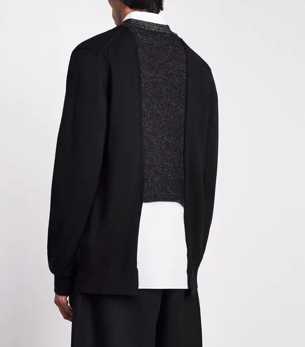 Comme Des Garçons Wool Double-layered Cardigan
