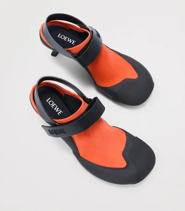 Loewe Leather Dive Slingback Mules 45