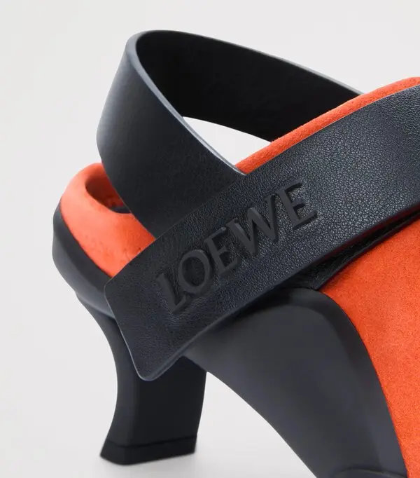 Loewe Leather Dive Slingback Mules 45