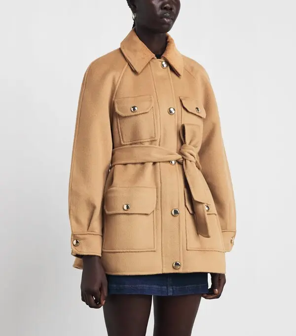 Maje Wool-blend Mid-length Coat
