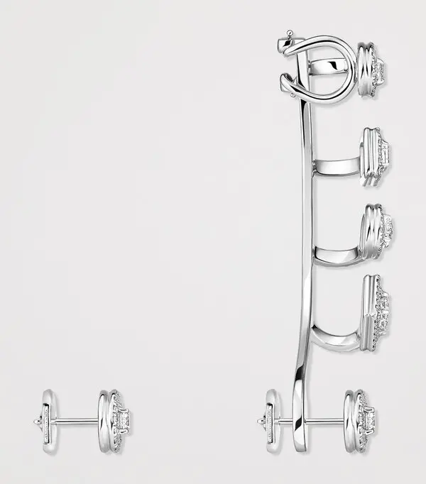 Messika My Twin White Gold And Diamond Earring And Ear Cuff