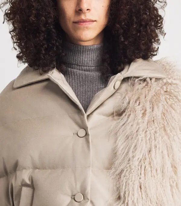 YVES SALOMON Lamb Fur Scarf